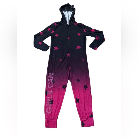Justice | Pajamas | Justice Panther Glow In Dark Onesie Black Star Zip ...
